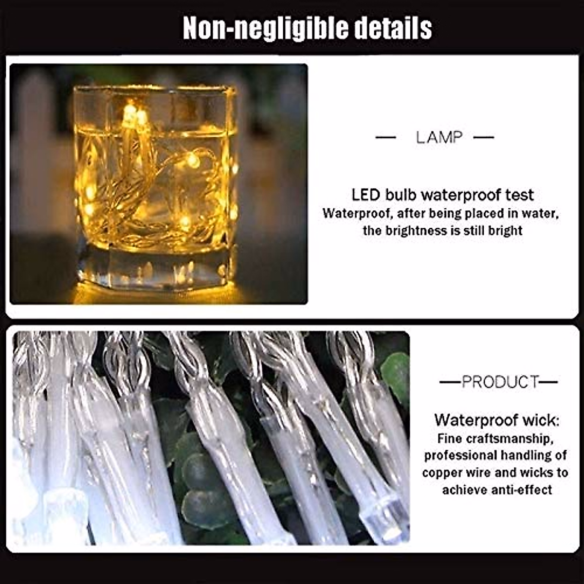 Fairy Lights Outdoor Fairy String Lights 10M With 100 LED 8 Modes Wave Rope Lights Icicle Curtain Light,Waterproof Festival Lighting For Garden Patio Yard Home Wedding Party And Christmas Decoration Z