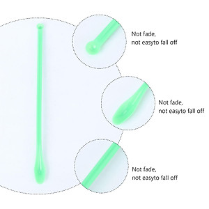 ULTECHNOVO 100PCS plastic lab scoop mini laboratory mixing spatulas (green)