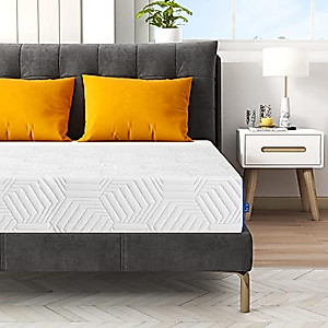 IULULU Queen Mattress 8 Inch, Cooling Gel Infused Memory Foam Mattresses Medium Firm Mattress in a Box Regulates Temperature, Made in USA, 80''×60''