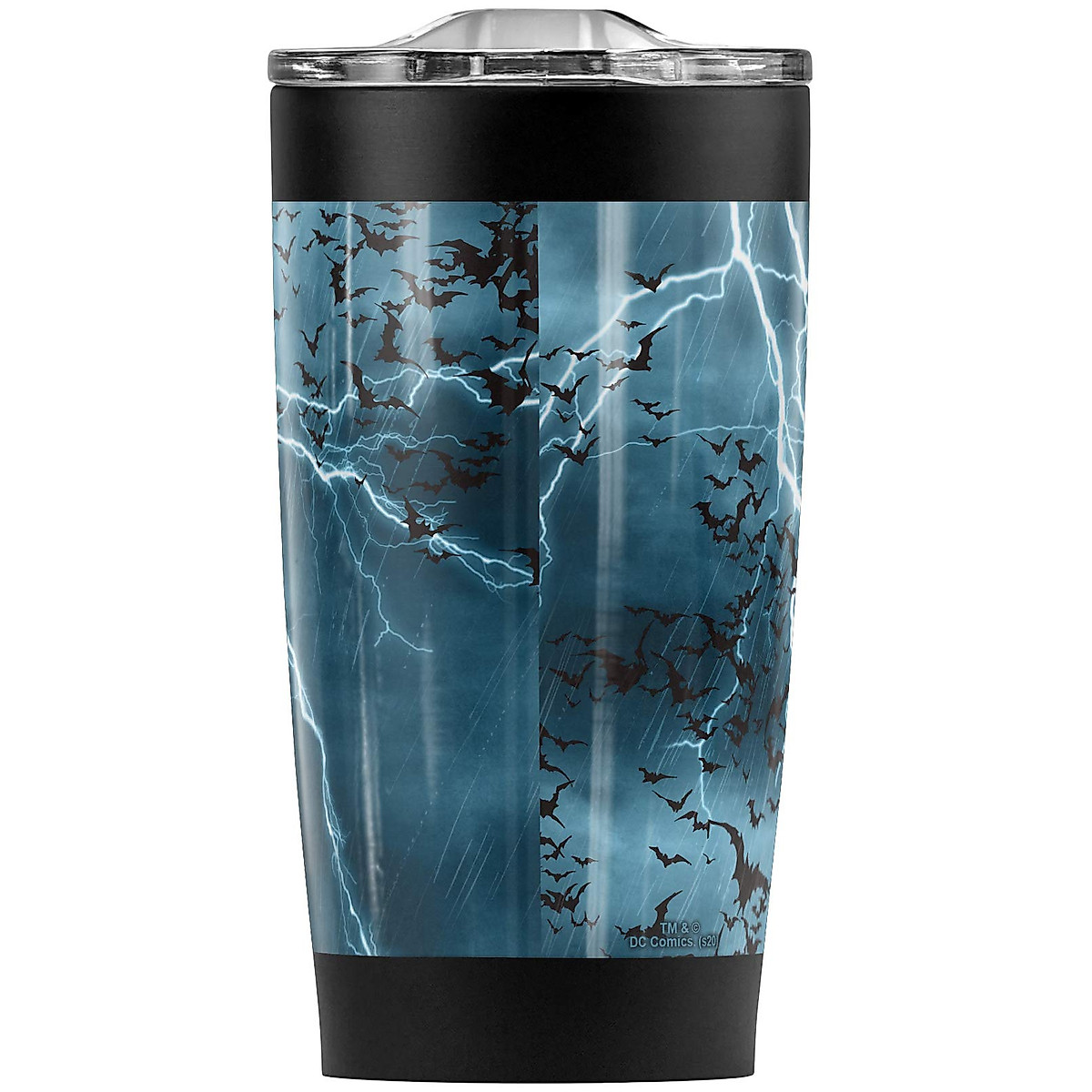Batman Stormy Knight Lightning Stainless Steel Tumbler 20 oz Coffee Travel Mug/Cup, Vacuum Insulated & Double Wall with Leakproof Sliding Lid