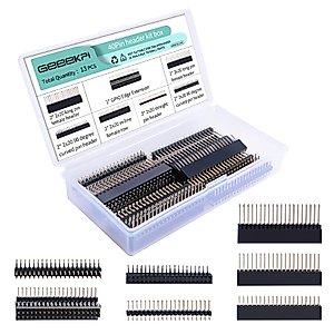 GeeekPi 2x20 40 Pin Stacking Female Header Kit for Raspberry Pi 4B/3B+/3B/2B/B+/A+/Zero/Zero W(2)/Jetson Nano/Tinker Board(7 Specifications)(13Pcs in Total)