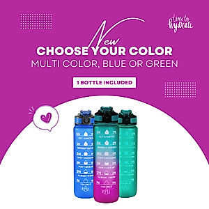 32 oz Water Bottle with Times to Drink and Straw. With clearly marked times to drink throughout the day and a convenient straw for spill-proof sipping, track your water intake and stay hydrated.