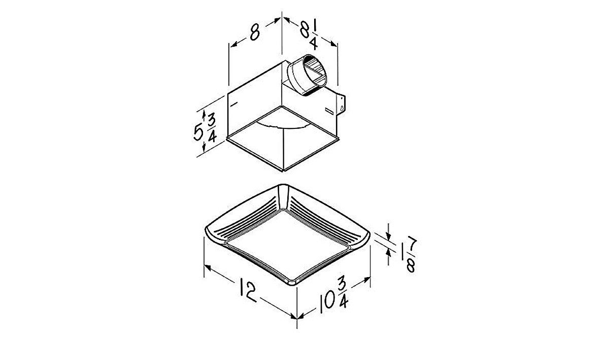 Nutone 763 Ventilation Fan with Light – 50 CFM Efficiency
