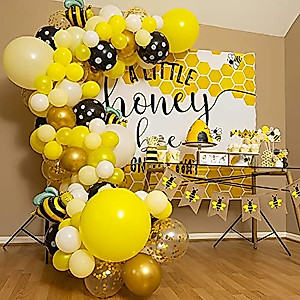 Sharlity 130PCS Yellow Balloon Garland Arch Kit Yellow Balloons Different Sizes 18 12 10 5 Inch for Birthday Baby Shower Carnival Anniversary Sunflower Party Decorations
