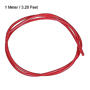 uxcell 2pcs PTFE Tube Fit Filament 1.75 for 3D Printer High Temperature Tubing 3.28Ft 2mmIDx4mmOD Red