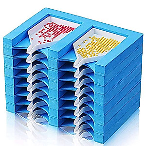 Kisty 16 Slots Diamond Painting Tray Organizer Diamond Painting Accessories Tray Diamond Painting Tools Kits Organizer Blue