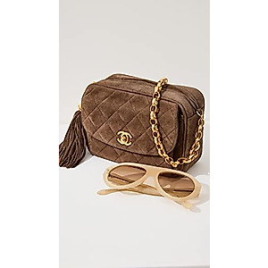 CHANEL Women's Pre-Loved Grey Side Pocket Camera Mini Bag, Grey, One Size