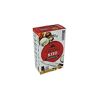 GINSU Kiso® Dishwasher Safe and Always Sharp, 18 Piece Black Knife Set with Black Block