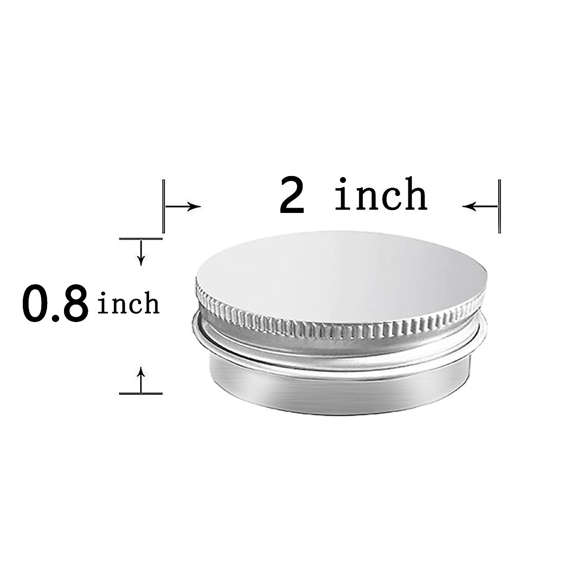 MYYZMY 30 Pack 1 oz Aluminum Tin Jar with Screw Lid 30 ml Round Refillable Containers