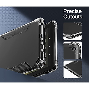 MoKo Case for All-New Amazon Kindle Fire HD 8 & 8 Plus Tablet (10th Generation-2020 Release) 8", Ultra Clear Soft Flexible Transparent TPU Skin Bumper Back Cover Shell, Clear