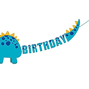 Dinosaur Happy Birthday Banner Cute Pre-Assembled Party Supplies Decorations