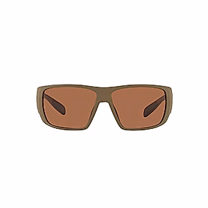 Native Eyewear Sightcaster Polarized Rectangular Sunglasses, Desert Tan/Bronze, 64 mm