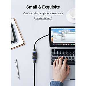 UGREEN RJ45 Coupler Ethernet Extender Connector 5 Pack Inline Coupler Cat7 Cat6 Cat5e Ethernet Cable Adapter Female to Female Black