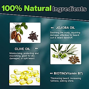 Elitribe Upgraded Beard Kit, Beard Grooming Kit w/ Beard Oil /Conditioner Beard Balm Beard Wash/Shampoo Beard Comb, Pure & Organic Beard Growth Kit, Gifts for Men Husband Dad Boyfriend