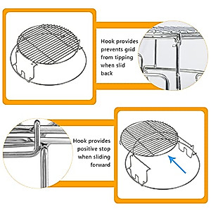 Sunerve Green Egg Expander Kit for Large Big Green Egg, Stainless Steel 5 Pieces Grill Expander Stack Rack Accessories with Removable Cooking Rack System Grill Expander Rack Replacement Parts lg
