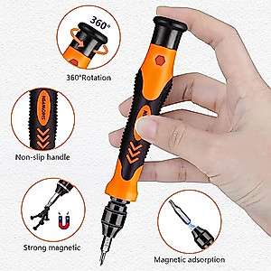 Mini Screwdriver Set, Torx Bit Set with T3 T4 T5 T6 T7 T8 T9 T10 T15 T20 Security Torx Bit, Computer repair tool kit with Phillips Head Screwdriver compatible for Nintendo Switch, iphone, PC Repair