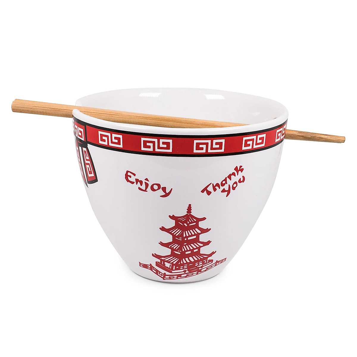 Bowl Bop Chinese Takeout Box Dinnerware Set | 16-Ounce Ramen Bowl, Chopsticks