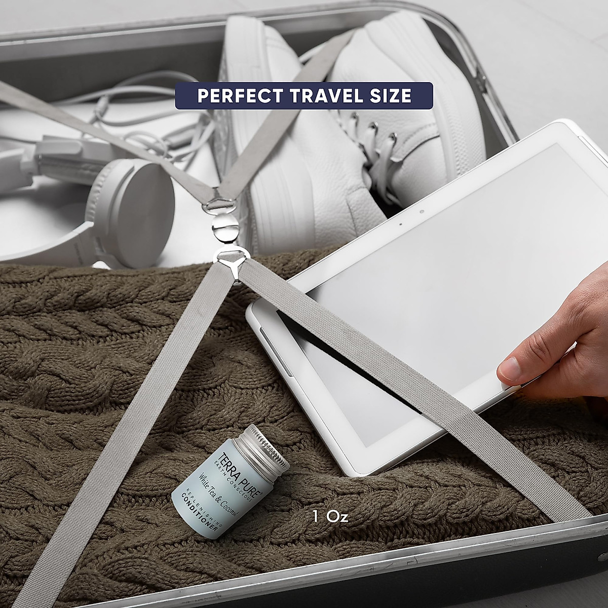 Terra Pure White Tea & Coconut Conditioner, Travel Size Hotel Amenities, 1 oz. (Case of 100)