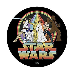 Star Wars Retro Rainbow Group Shot PopSockets Grip and Stand for Phones and Tablets