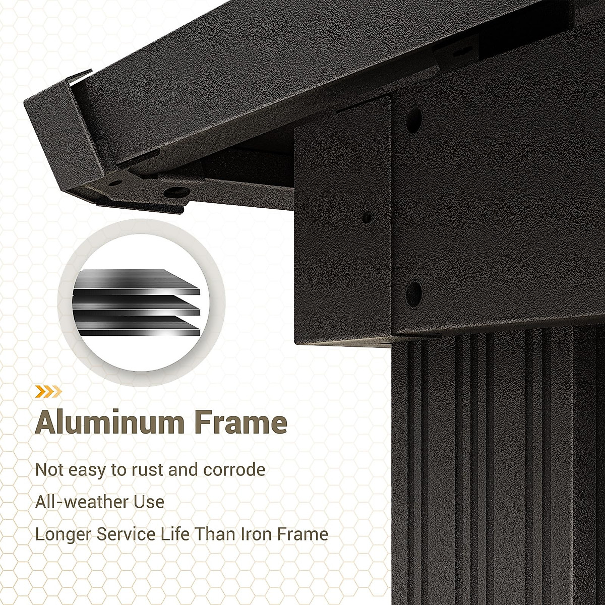 UDPATIO 12' x 16' Hardtop Gazebo, Galvanized Steel Double Roof Permanent Aluminum Gazebo, Outdoor Metal Pergolas with Mosquito Netting and Curtains for Garden, Parties, Patio, Deck, Lawns, Grey