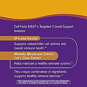 Nature's Way Cell Forté MAX3 IP-6 & Inositol w/Maitake & Cat's Claw, 120 VCaps