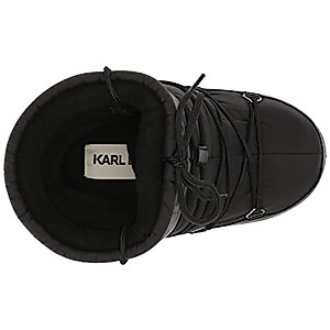 Karl Lagerfeld Paris Women's Pavan Winter Bootie Ankle Boot, Black, 6