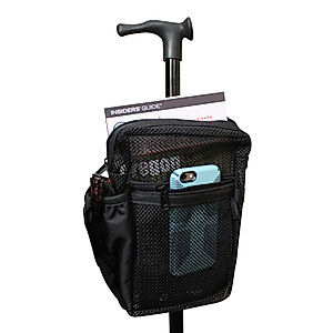 Cane Buddy - Secure Pouch for Cane, Walker, Crutches and Wheel Chairs (Red)