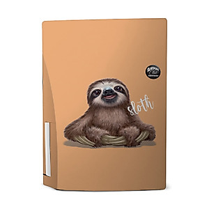 Head Case Designs Officially Licensed Animal Club International Sloth Faces Vinyl Faceplate Sticker Gaming Skin Decal Compatible With Sony PlayStation 5 PS5 Disc Edition Console & DualSense Controller
