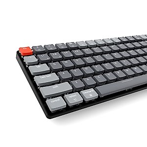 Keychron K3 Ultra-Slim 75% Layout Wireless Wired Mechanical Keyboard, Compact 84 Keys RGB LED Backlit for Mac Windows, Low Profile Gateron G Pro Blue Switch, Version 2