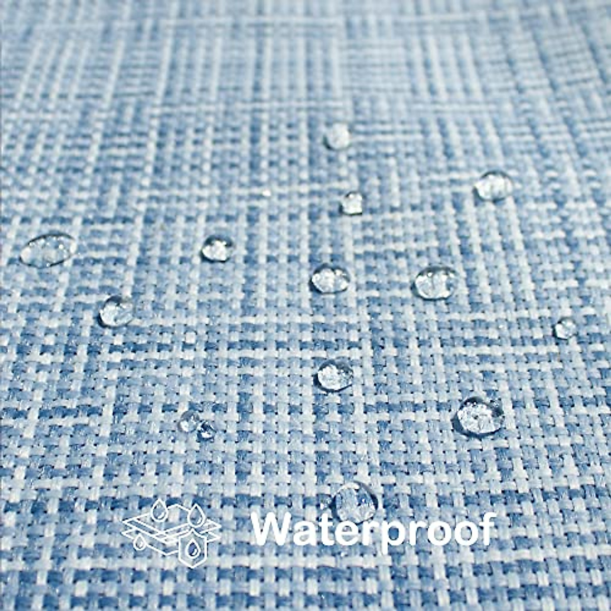 Kevin Textile Pack of 2 Decorative Outdoor Waterproof Pillow Covers Garden Cushion Sham Throw Pillowcase Shell for Patio Tent Couch 12x20 Inch Light Blue