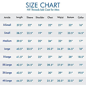NY Threads Professional Lab Coat for Men, Full Sleeve Poly Cotton Long Medical Coat