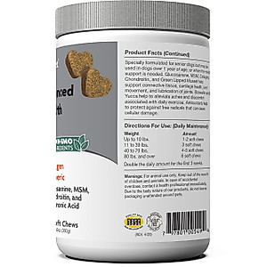 NaturVet Senior Advanced Joint Health Dog Supplement – Includes Glucosamine, MSM, Chondroitin, Collagen – Helps Supports Canine Joint Health Function – 120 Ct. Soft Chews