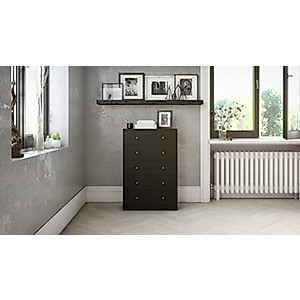 Tvilum Portland 5 Drawer Chest - Black