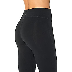 Bally Total Fitness Women's Standard Tummy Control Long Pant 34", Black, Large