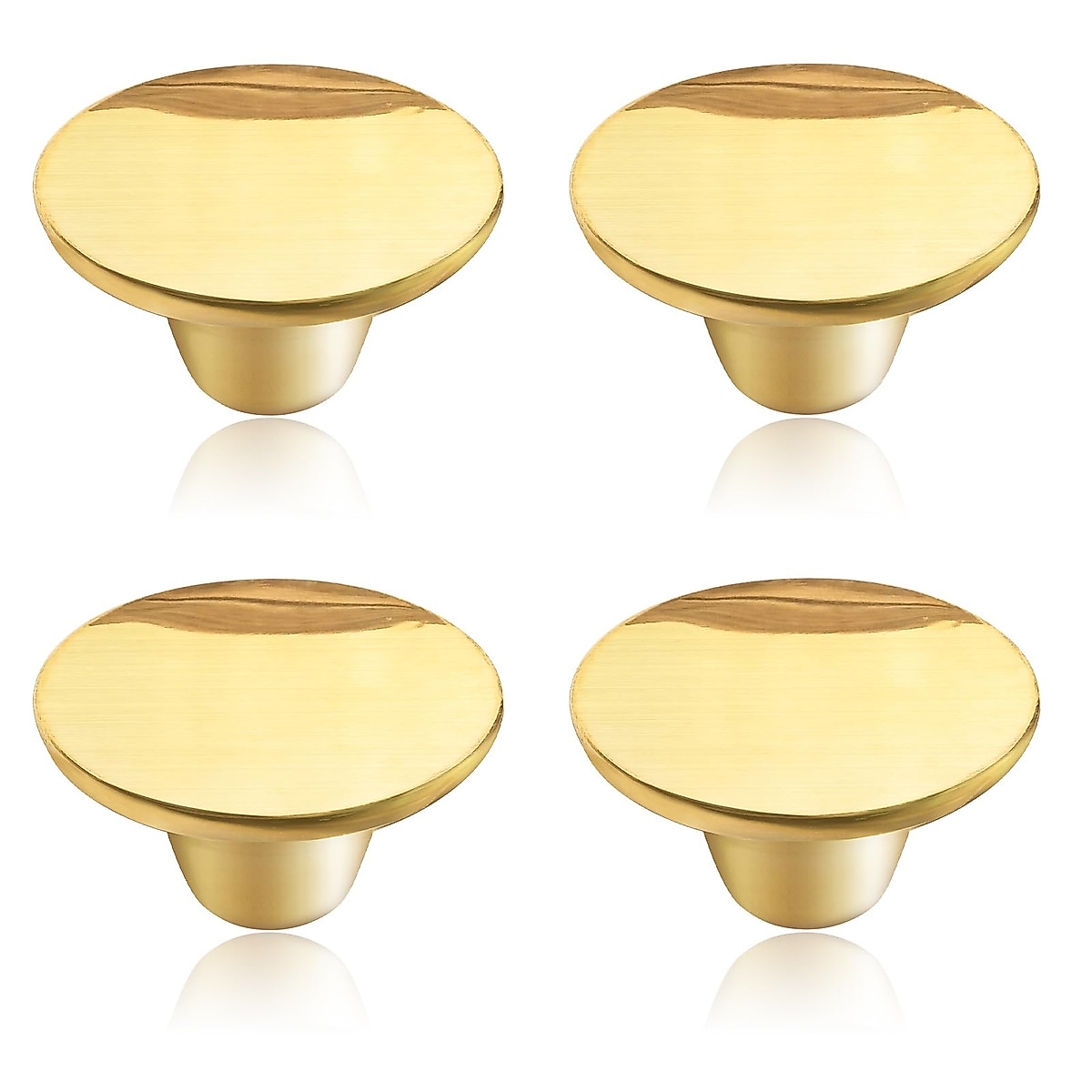 Uenhoy 4 Pcs Dutch Oven Knob Stainless Steel Pan Pot Lid Handle Replacement Knobs for Le Creuset, Aldi, Lodge and Other Enameled Dutch Oven, Gold