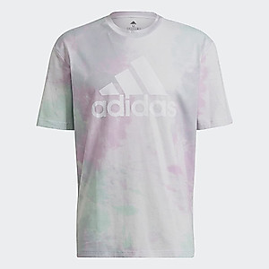 adidas Mens Essentials T-Shirt Clear Mint/Clear Lilac Large