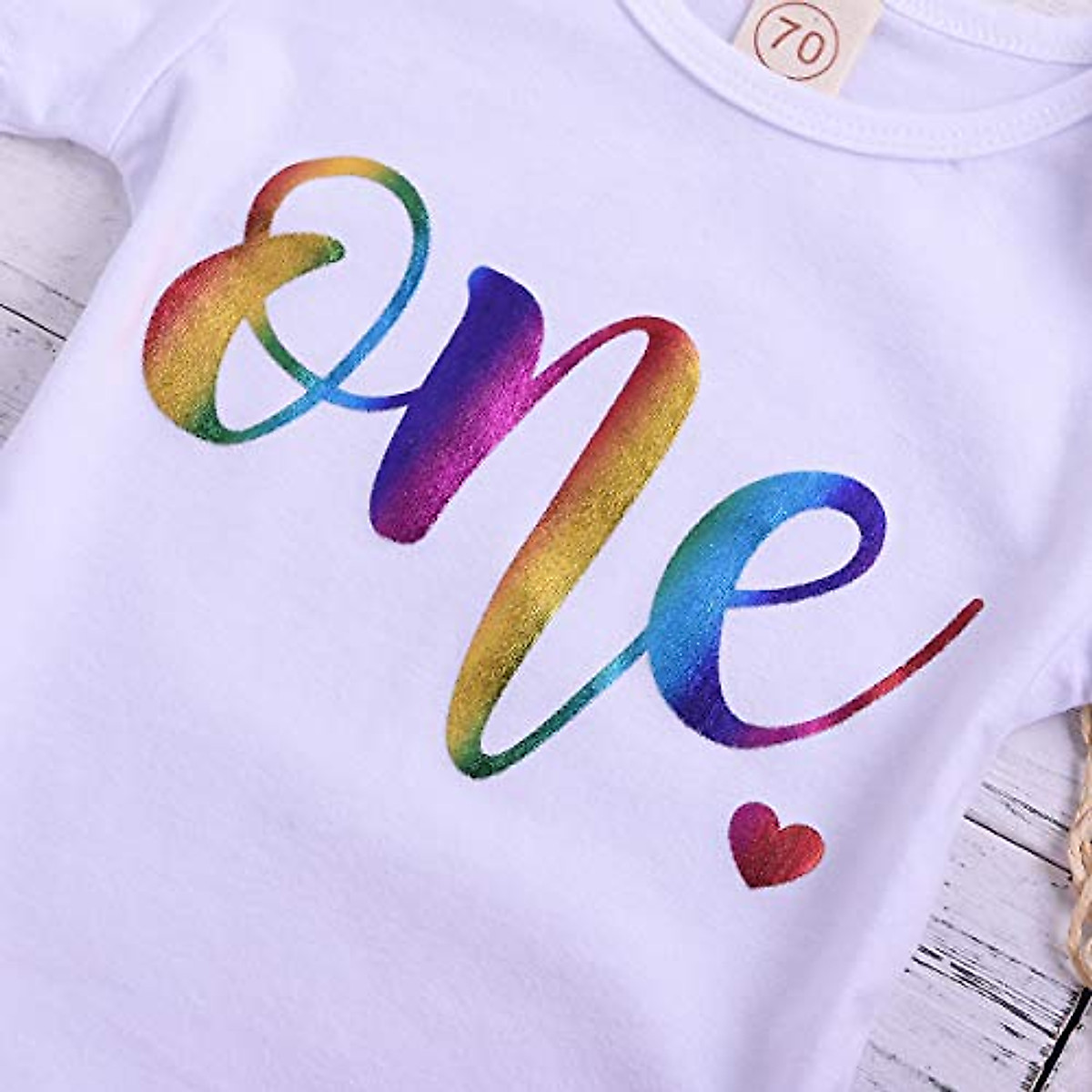 Baby Girls' 1st Birthday Tutu Dress Short Sleeve Colours One Romper Top Lace Skirt Clothes Outfit 2Pcs (Colours, 12-18 Months)