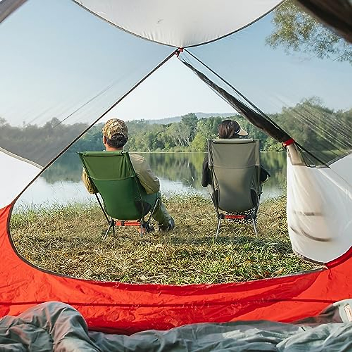 EGGORY Camping Chair, Outdoor Collapsible Chair, Portable Ultralight Compact Camping Folding Beach Chair with Anti-Sinking Large Feet, Stable Compact for Outdoor Camp, Travel, Beach, Picnic