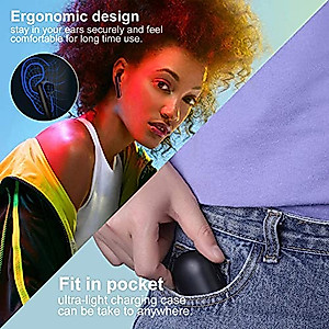 TWS Earphones Wireless Earbuds Headphones for Moto G Stylus 5G Phone, True Stereo Headset Hands-Free Mic Charging Case Compatible with Motorola Moto G Stylus 5G Model