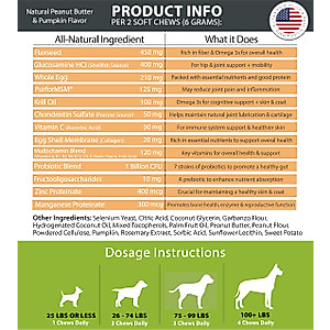 Googipet Premium 10 in 1 Dog Vitamins Multivitamin Chewable w/Dog Probiotics for Gut Health, Dog Vitamins and Supplements w/Vitamin C & Glucosamine for Joint Support (Peanut Butter & Pumpkin Flavor)