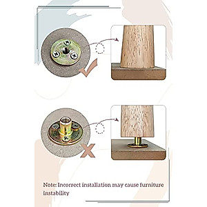 GOSCHE Round Solid Wood Furniture Legs Sofa Legs 6 inch, Natural Wooden Couch Legs, Replacement Legs for Armchair, Cabinet, Chair, Mid Century Modern Dresser Or Home DIY Projects Bun Feet