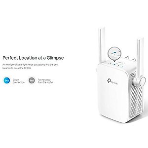 tp-link | AC1200 Wifi Extender | Up to 1200Mbps | Dual Band Range Extender, Extends Internet Wifi to Smart Home & Alexa Devices (RE305) (Renewed)