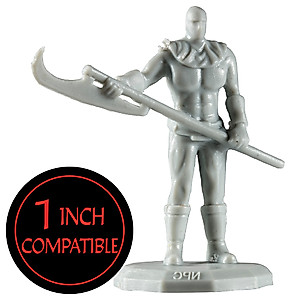 Monster Townsfolk Mini Fantasy Figures - 8pc Authority Figures Non Player Character NPC Miniatures - 1" Hex-Sized Compatible w/DND Dungeons Dragons Pathfinder All Tabletop Games