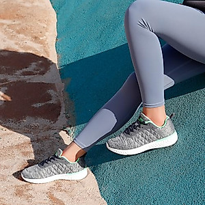 STQ Walking Shoes for Womens Lightweight Comfortable Casual Sports Shoes Athletic Sneakers Grey/Green 6