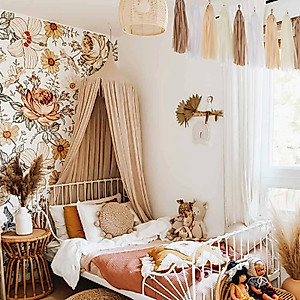 Boho Rainbow Baby-Shower Party-Decorations Tassel-Garland - 20pcs Neutral Birthday Wedding Bridal Tassels, White Brown Champagne Banner Streamers, Engagement Bachelorette Christmas Decor Panduola