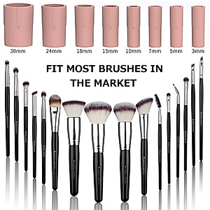 Makeup Brush Cleaner and Dryer Machine, YOYEWA Electric Cosmetic Automatic Brush Spinner with 8 Size Rubber Collars, Wash and Dry in Seconds, Deep Cleaner Solution Kit for Makeup Brushes
