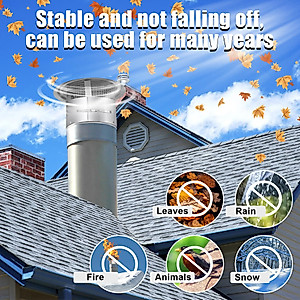 Magam 9 Inch Round Chimney Cap,9 Inch Tapered Top Chimney Cap with Screen, Adjustable and Reinforced Chimney Cap,9 Inch Chimney Cap with Fastening Device with Screen, Stovepipe Finial,Stainless Steel