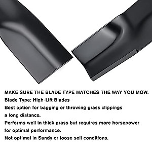 Grasscool X300 42 ich Mower Deck Blades for JD D105 D110 D125 D130 LT160 LA135 42'' Deck Lawn Tractor Replace AM141034 AM141032 M154062 AM137327 M154061 2 Pack