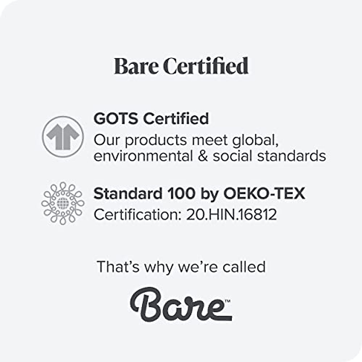 Bare Home 100% Organic Cotton Twin/Twin Extra Long Duvet Cover Set - Crisp Percale Weave - Lightweight & Breathable - Cooling Duvet Cover Set (Twin/Twin XL, Grey)