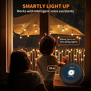 XMCOSY+ Patio Lights, Smart Outdoor String Lights 50Ft, G40 Globe Patio Lights with 25 Dimmable LED Bulbs, APP Control, Work with Alexa, Connectable Waterproof LED Outdoor Lights for Patio Porch